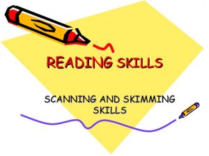 Improve comprehension reading skills by skimming & scanning