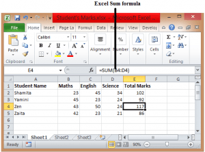 Excel Formulas Basic Functions like Sum, Average